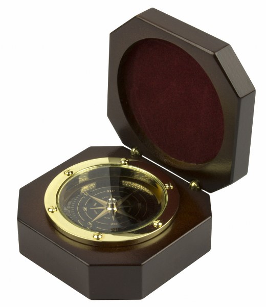 Nauticalia Compass in Wooden Box (2894)