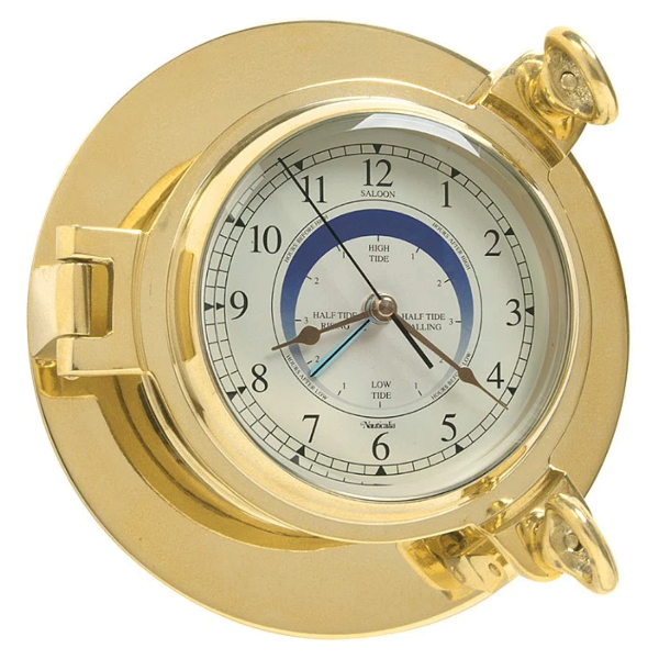 Nauticalia Saloon Tide Clock - Brass - 9 Inch (7120)